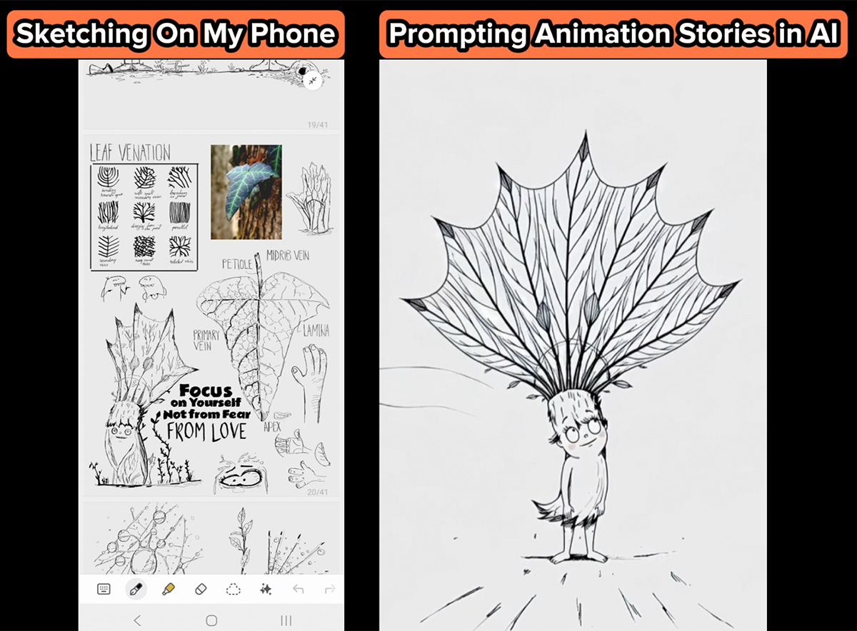Creativity Reel: Animated Sketchbook Using AI – Cristina Teaching Art